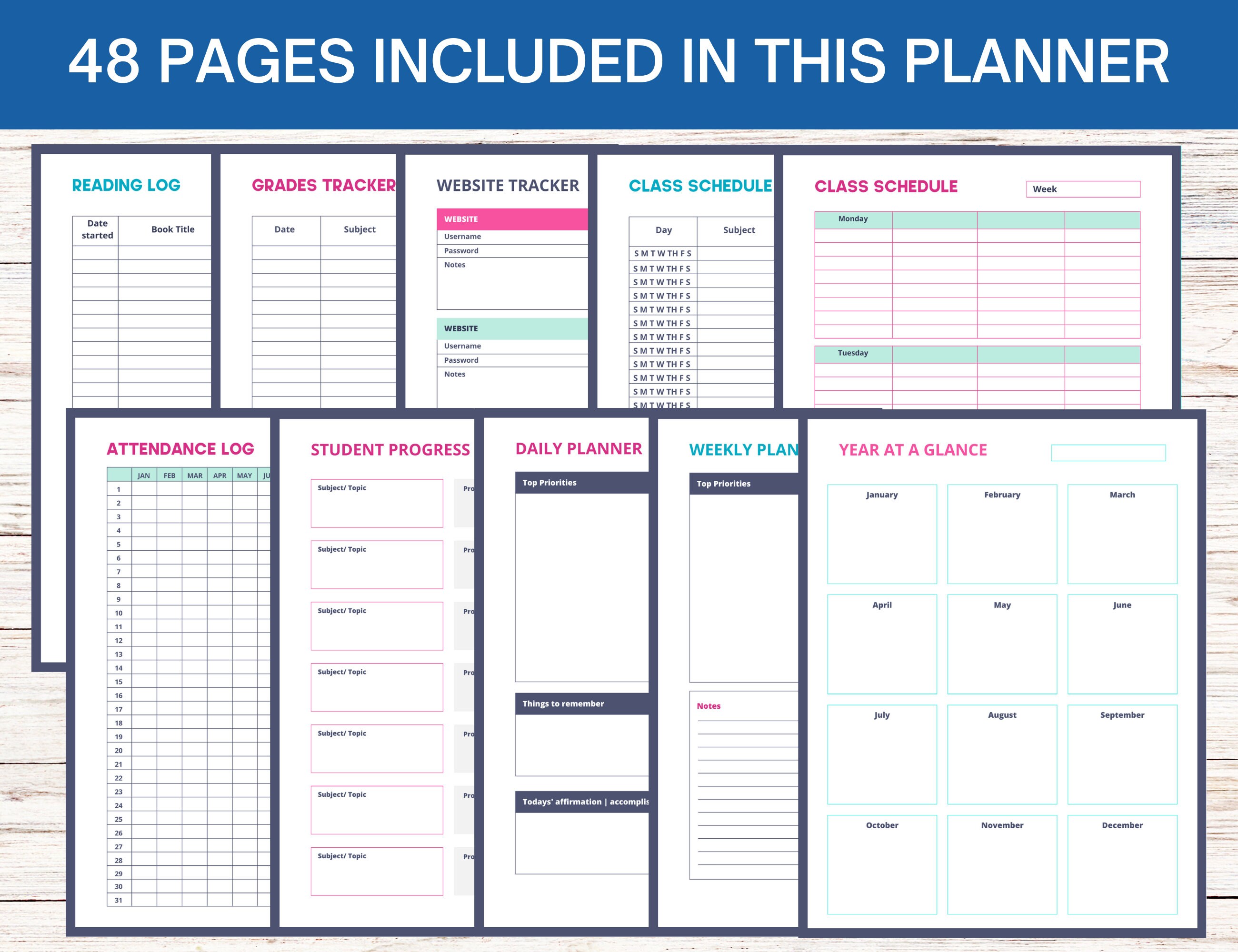 Homeschool Planner Printable, Undated Homeschool Binder, Multi Year ...