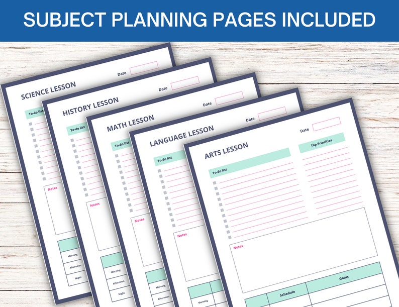 Homeschool Planner Printable, Undated Homeschool Binder, Multi Year ...