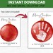 2024 Christmas Ornament Handprint Craft, Baby Handprint Art, Printable ...