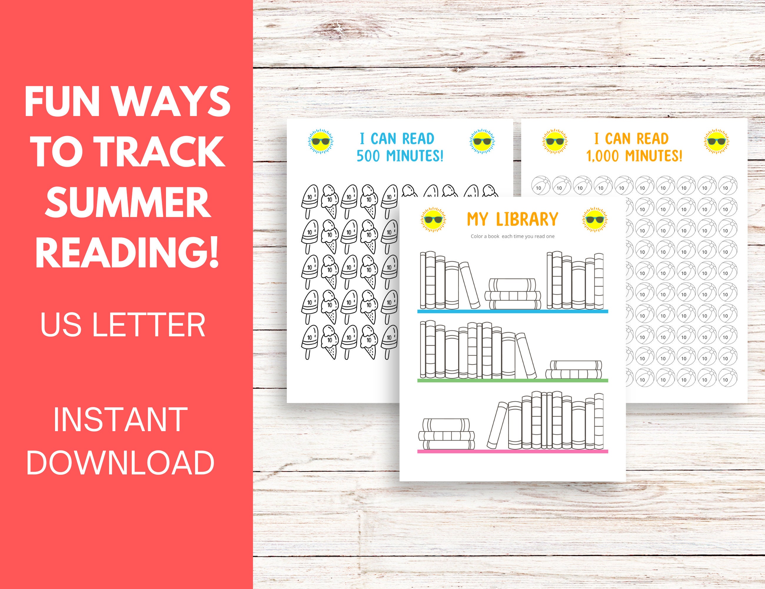 Kids Summer Reading Log Printable, Kids Book Tracker, Reading Tracker ...