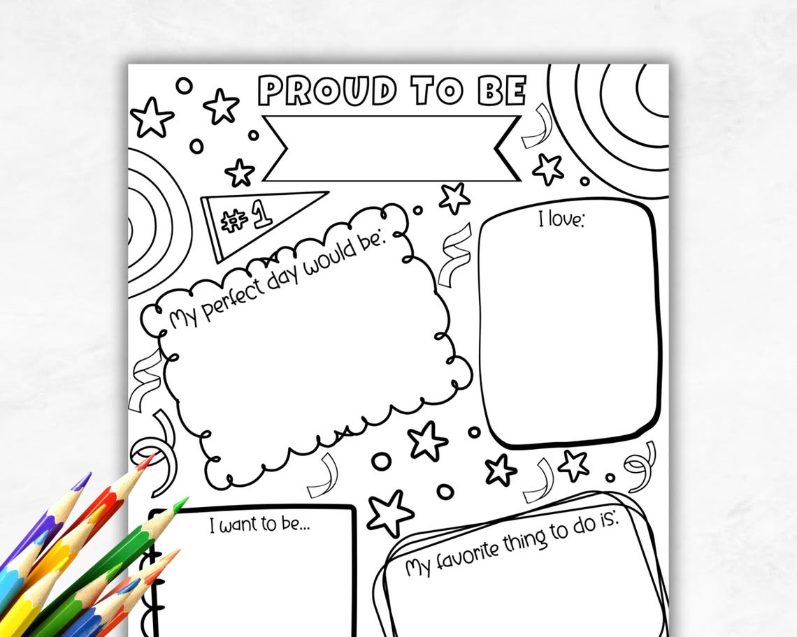 Proud to Be Me Printable, Kids School Activity, All About Me Poster ...