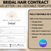 Bridal Hair Contract Template, Bridal Party Hair Service Contract ...