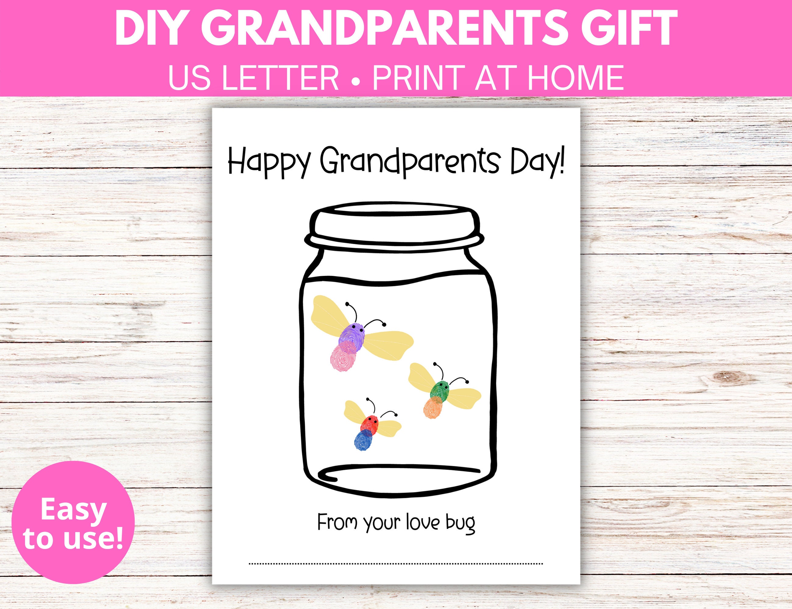 DIY Grandparents Gift, Grandma Grandpa Gift From Kids, Personalized ...