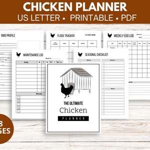 Printable Homestead Log for Raising Chickens, Backyard Chicken Planner ...