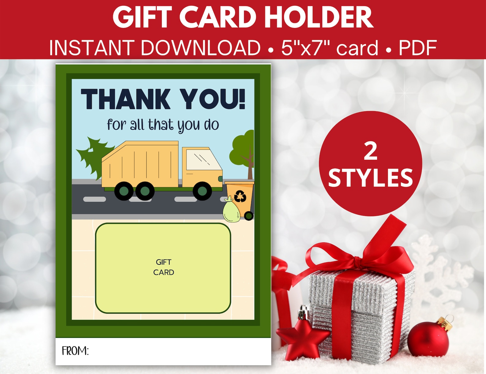 Christmas Gift for Trash Man, Trash Collector Appreciation, Trash Truck ...