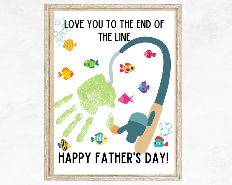 Father's Day Handprint Craft, Happy Father's Day Gift From Grandkids ...