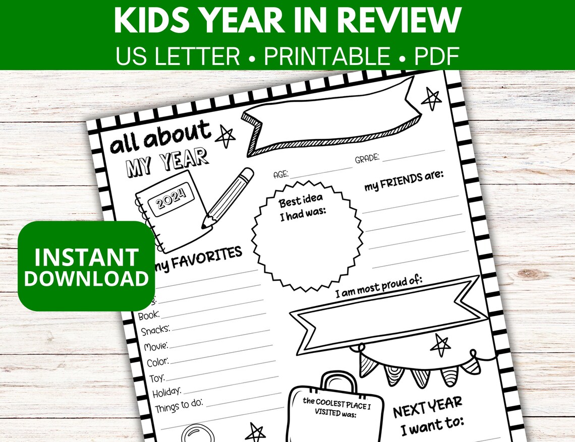 Last Day of School Interview, All About My Year Printable, Year in ...