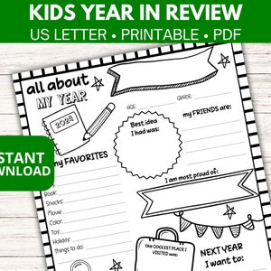 Last Day of School Interview, All About My Year Printable, Year in ...