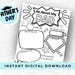 Father's Day Super Dad Craft, Printable Gift From Kids, Fill in the ...