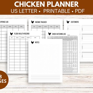Printable Homestead Log for Raising Chickens, Backyard Chicken Planner ...