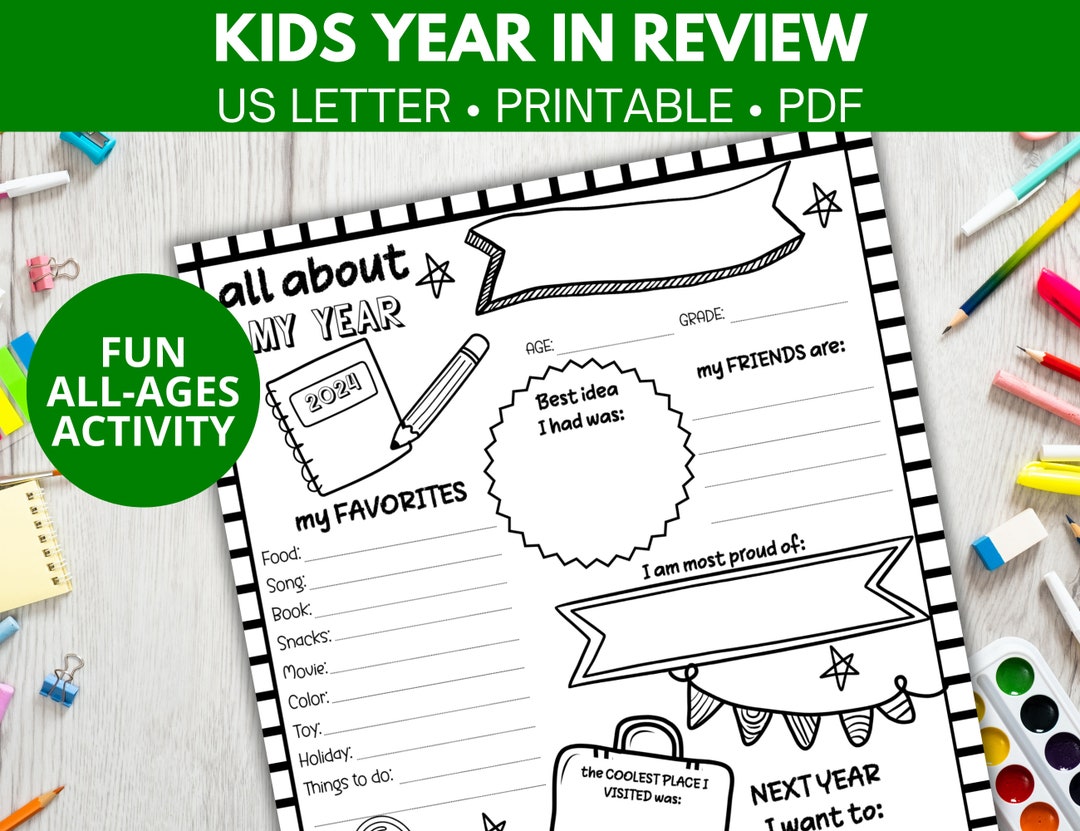 Last Day of School Interview, All About My Year Printable, Year in ...