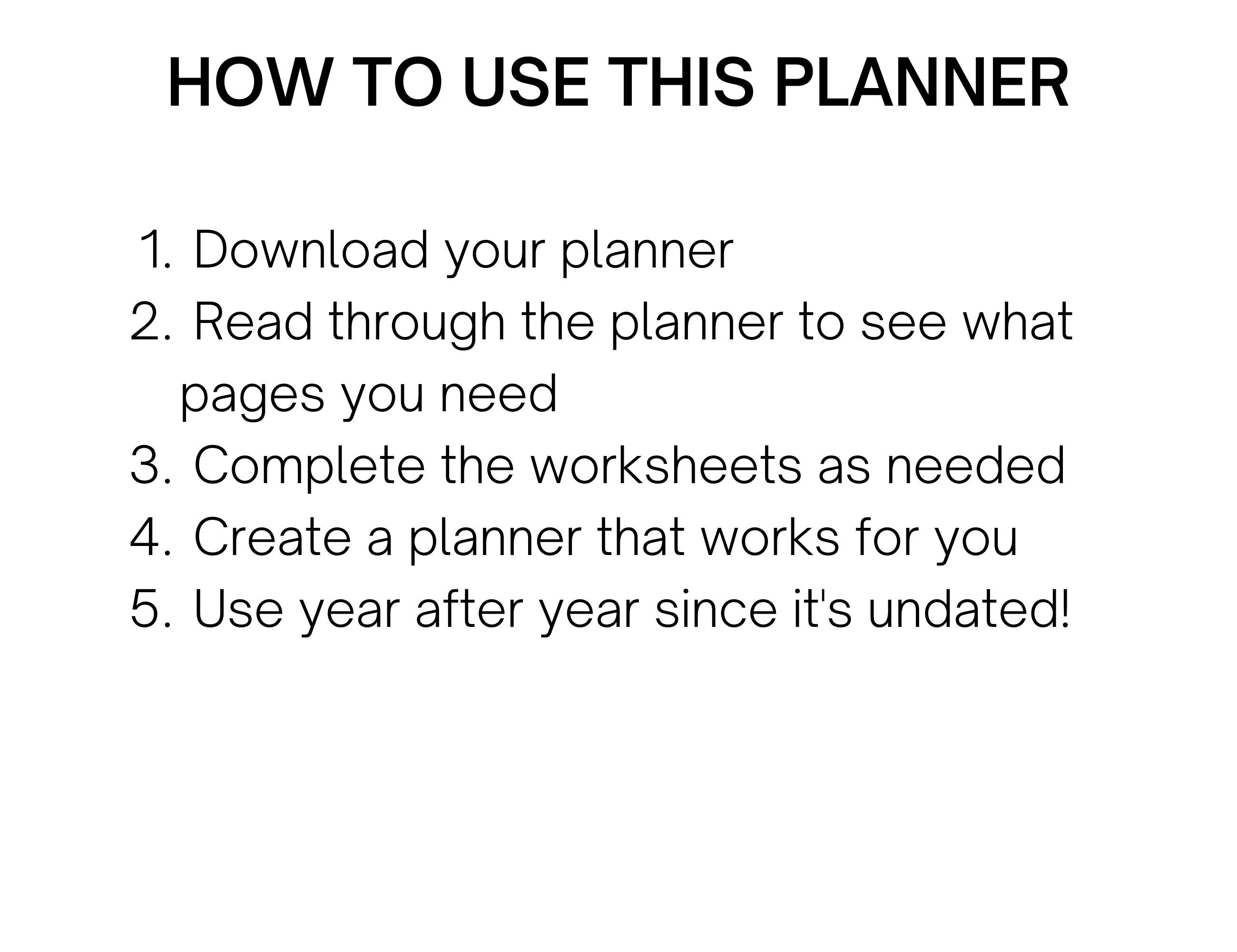 Homeschool Planner Printable, Undated Homeschool Binder, Multi Year ...