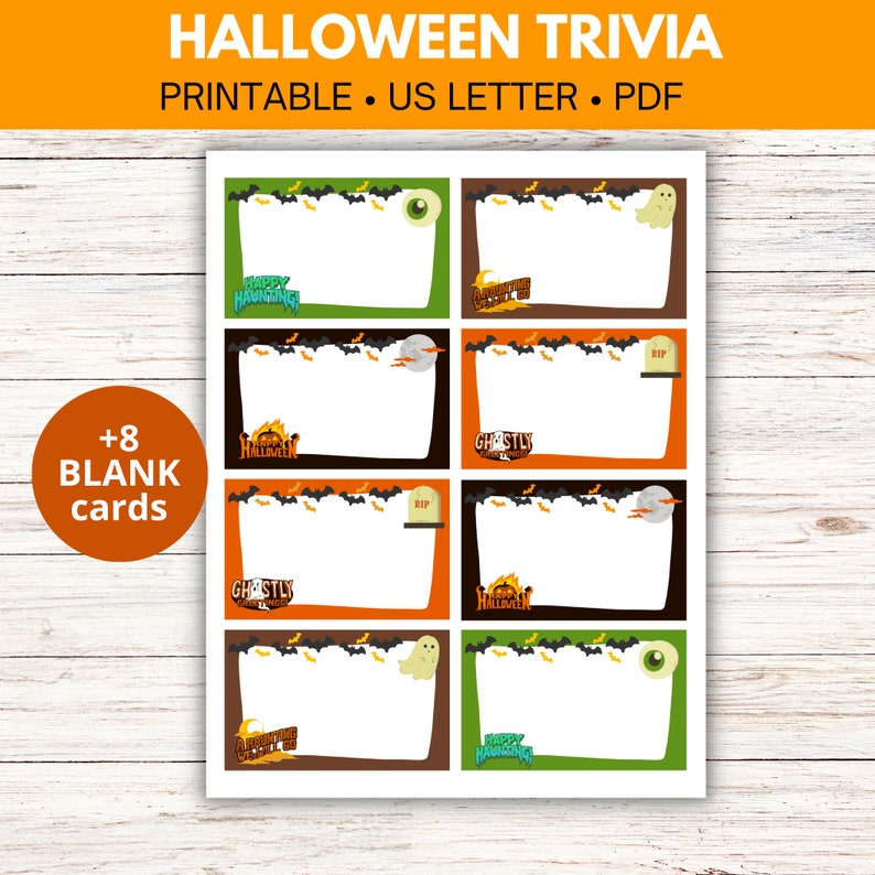 Printable Halloween Trivia for Kids, Halloween Trivia Game for Family ...