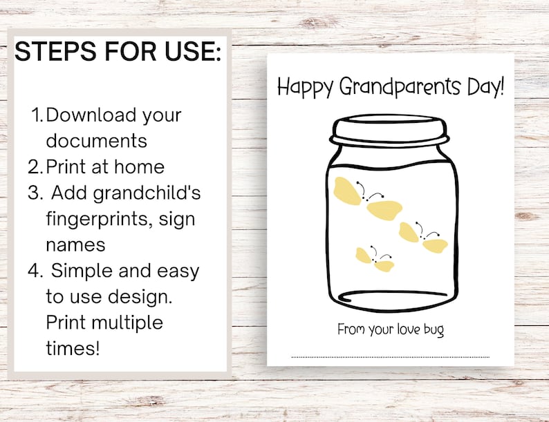 DIY Grandparents Gift, Grandma Grandpa Gift From Kids, Personalized ...