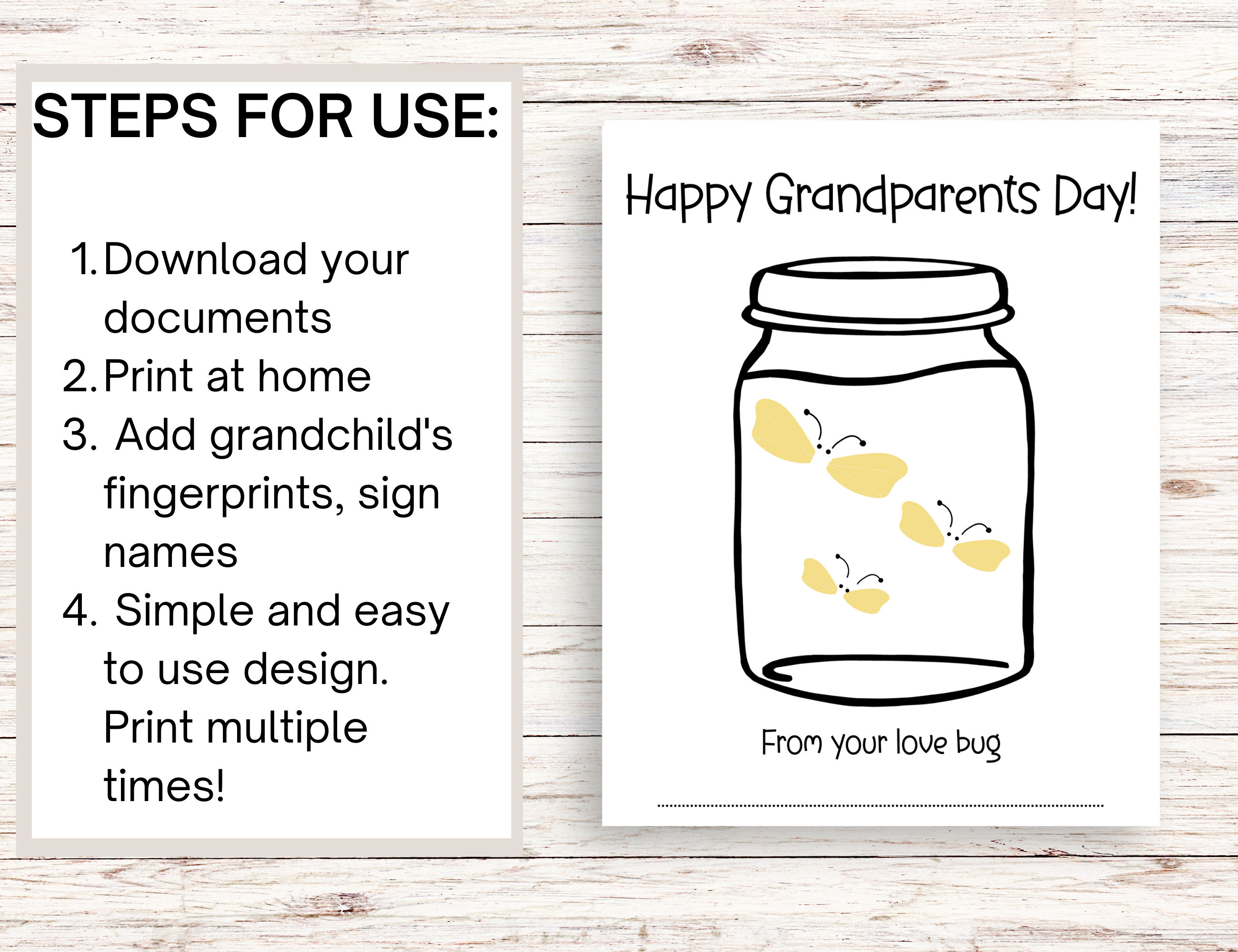 DIY Grandparents Gift, Grandma Grandpa Gift From Kids, Personalized ...