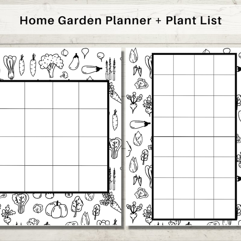 Garden Layout Printable - Etsy