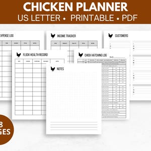 Printable Homestead Log for Raising Chickens, Backyard Chicken Planner ...