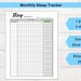 Printable Sleep Tracker, Sleep Journal, Sleep Log, Health Planner ...