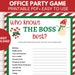 Holiday Office Party Game Who Knows the Boss Best, Fun Office Party ...