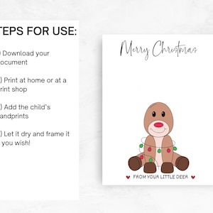 Christmas Handprint Craft, Winter Handprint Art, Printable Preschool ...