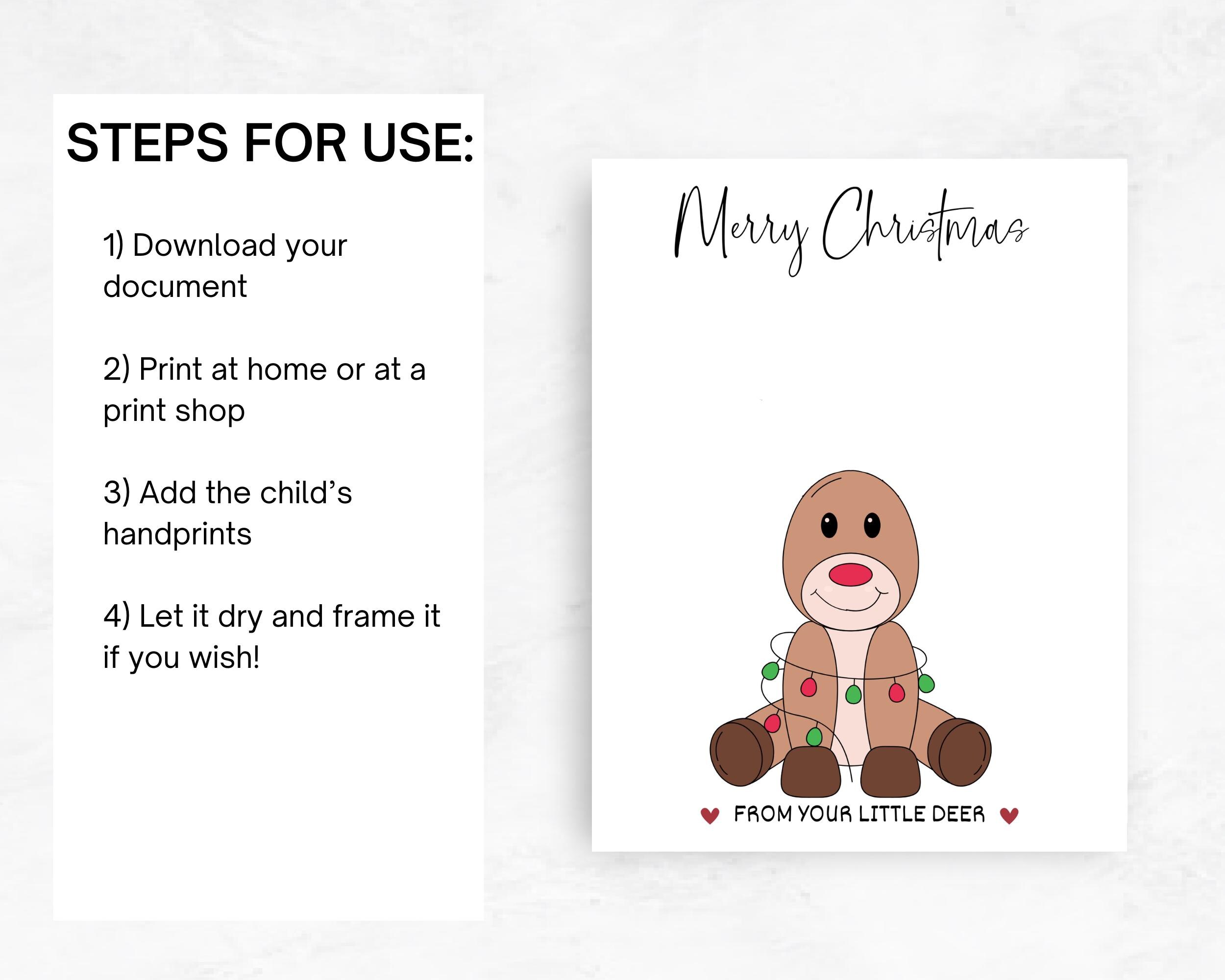 Christmas Handprint Craft, Winter Handprint Art, Printable Preschool ...