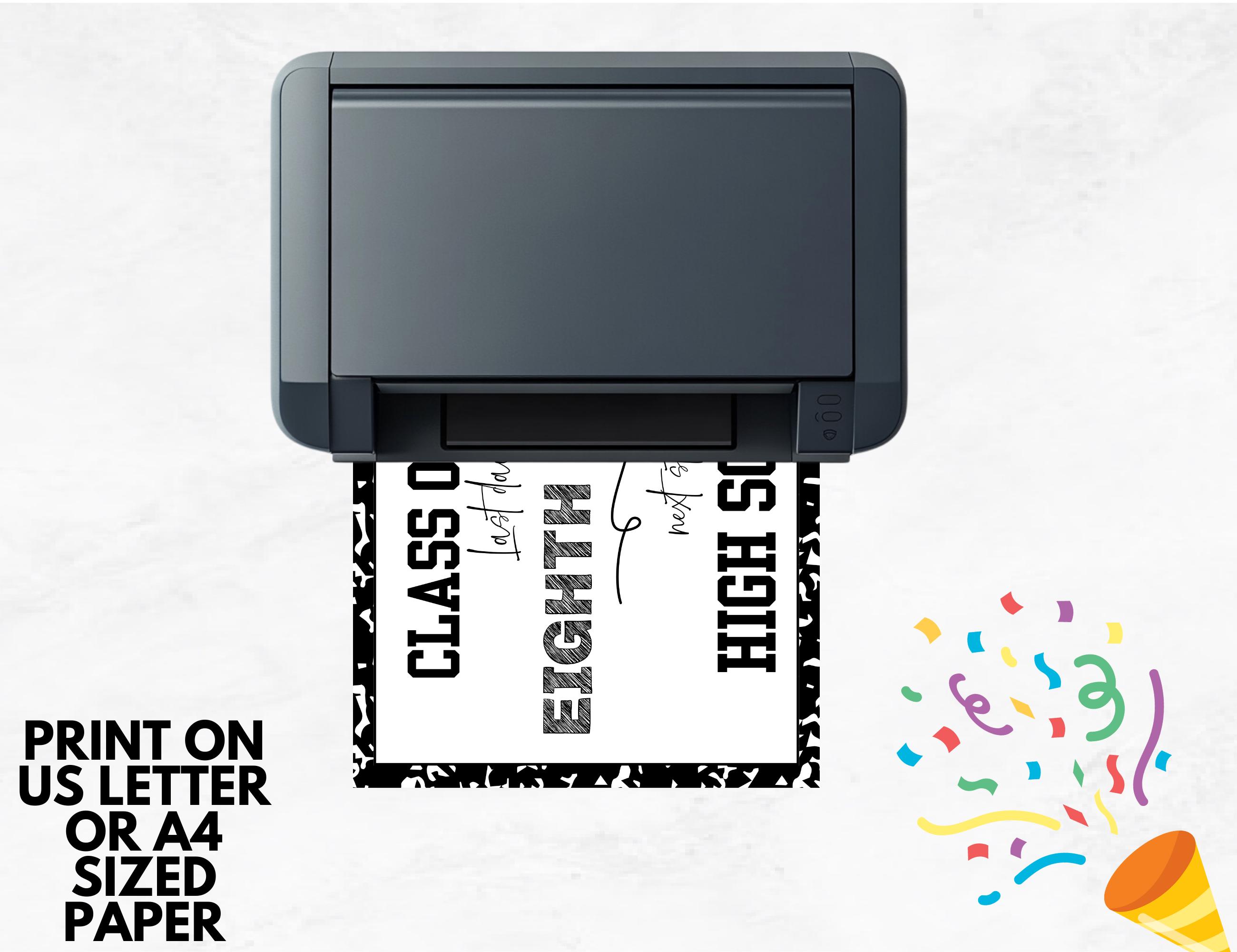 Last Day of 8th Grade Sign Printable, Class of 2029, End of School Year ...