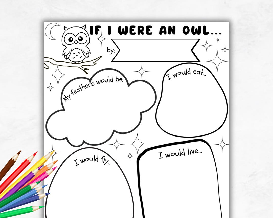 If I Were an Owl Printable, Kids Coloring Page, Classroom Activity ...
