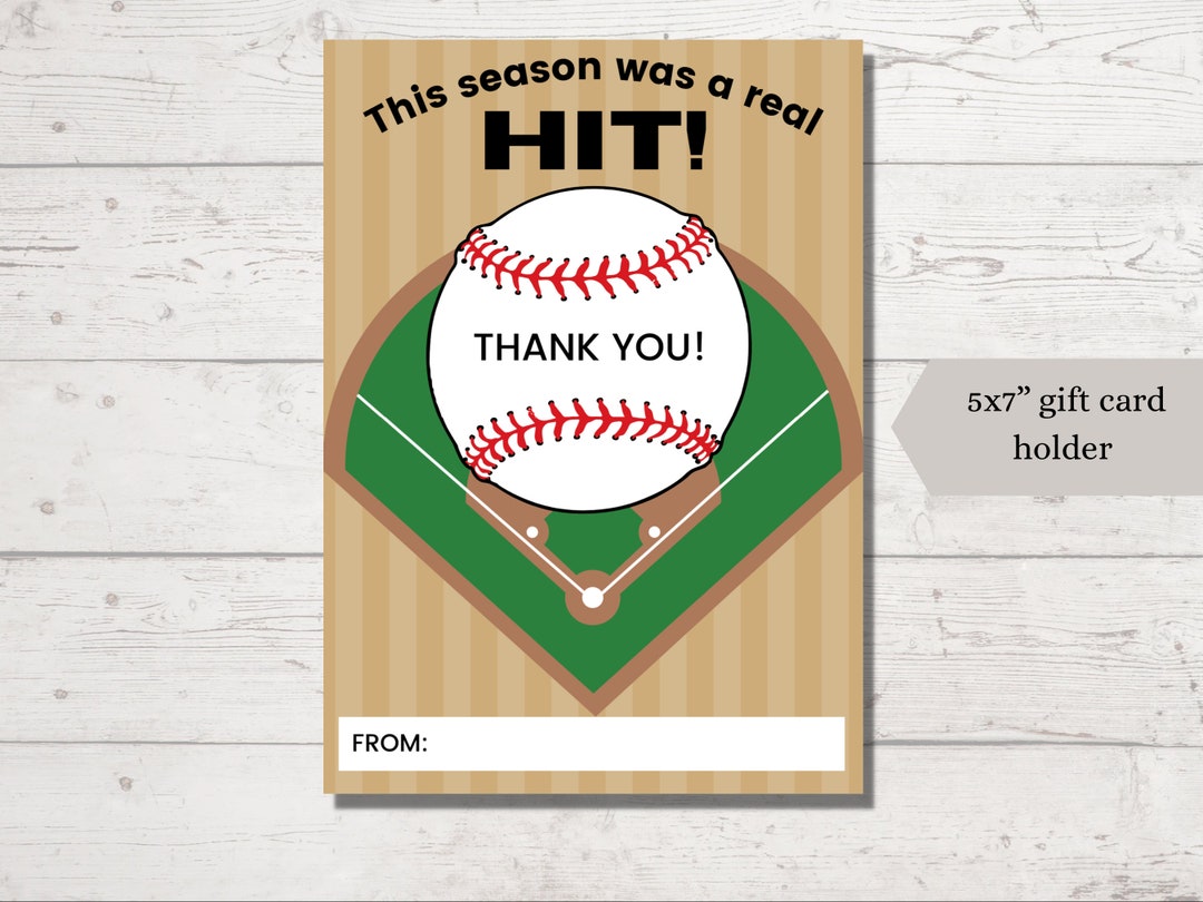 Softball Coach Gift Card Holder, Team Manager End of Season Gift ...
