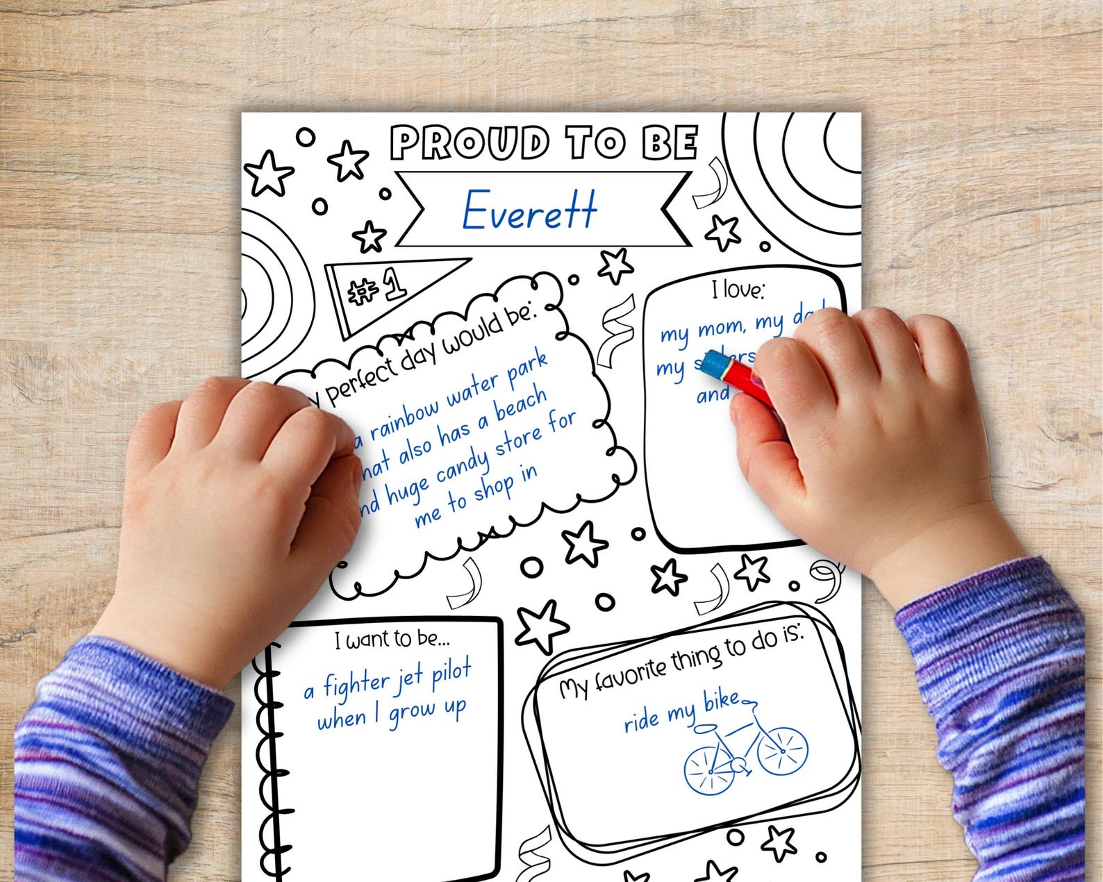 Proud to Be Me Printable, Kids School Activity, All About Me Poster ...