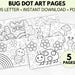 Bug Dot Marker Coloring Pages, Printable Preschool Coloring, Prek ...
