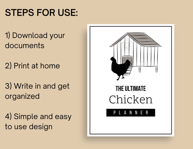 Printable Homestead Log for Raising Chickens, Backyard Chicken Planner ...