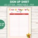 Sign up Sheet Template for Cinco De Mayo Party, Mexican Food Potluck ...