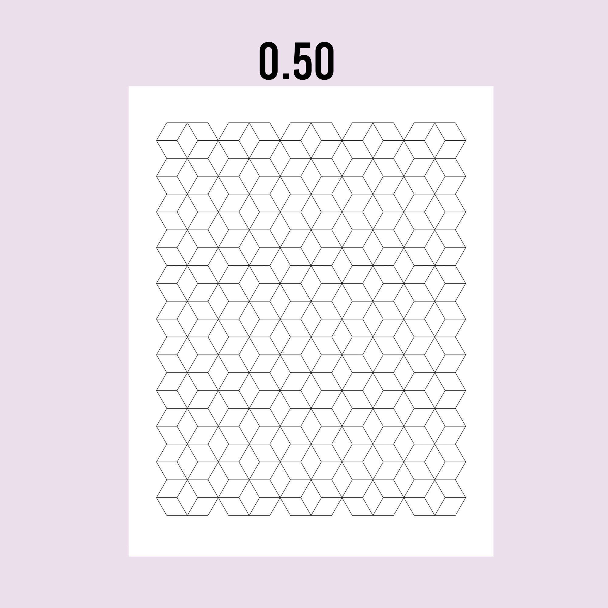 Quilting Tumbling Block Graph Paper - Etsy