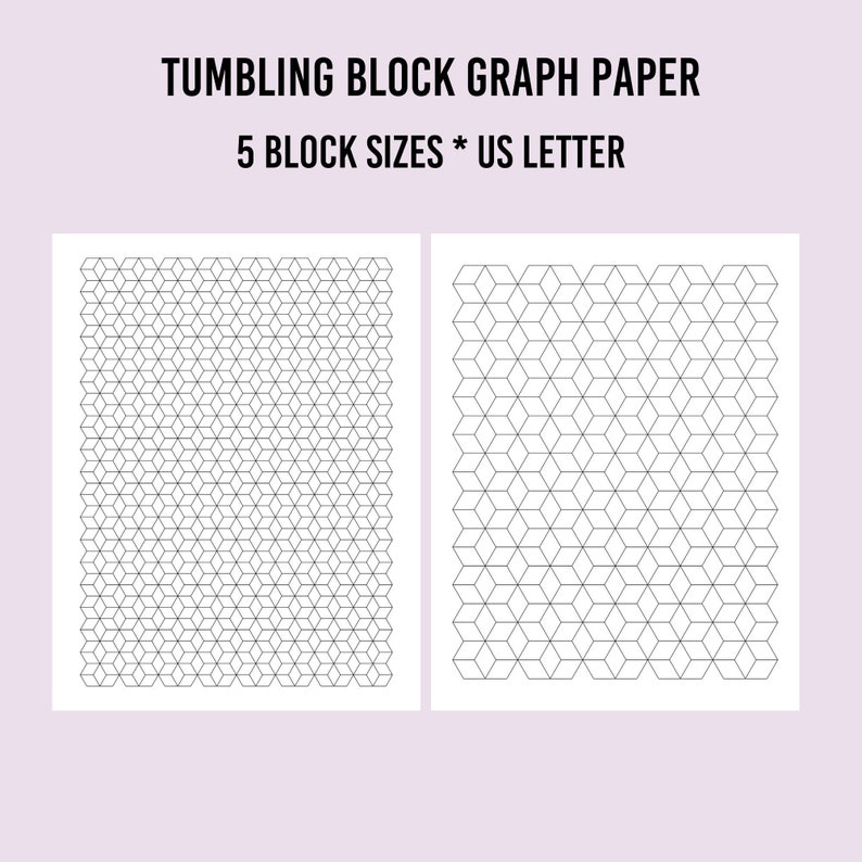 Quilting Tumbling Block Graph Paper - Etsy