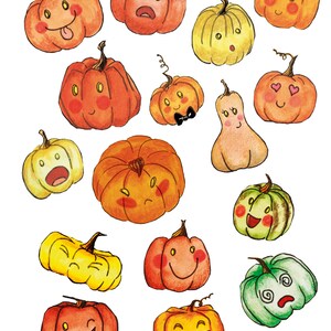 Pumpkin Clipart Digital Pumpkin Autumn Clipart Fall | Etsy