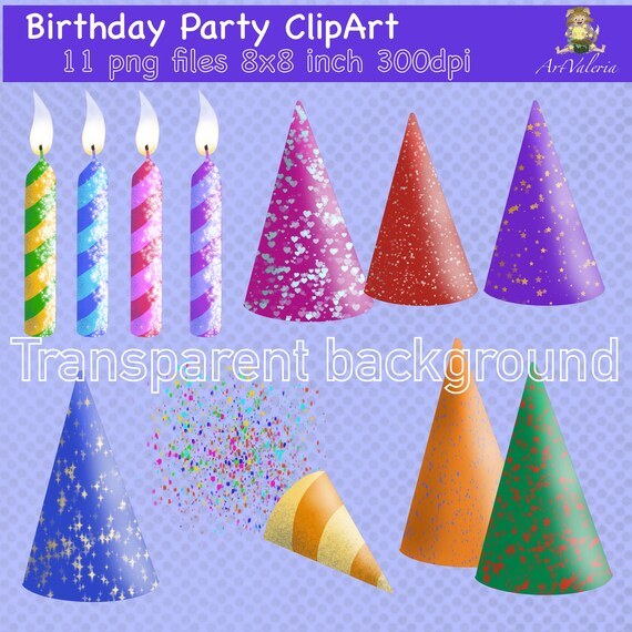 Birthday Clipart Digital Clip Art Rainbow Birthday | Etsy