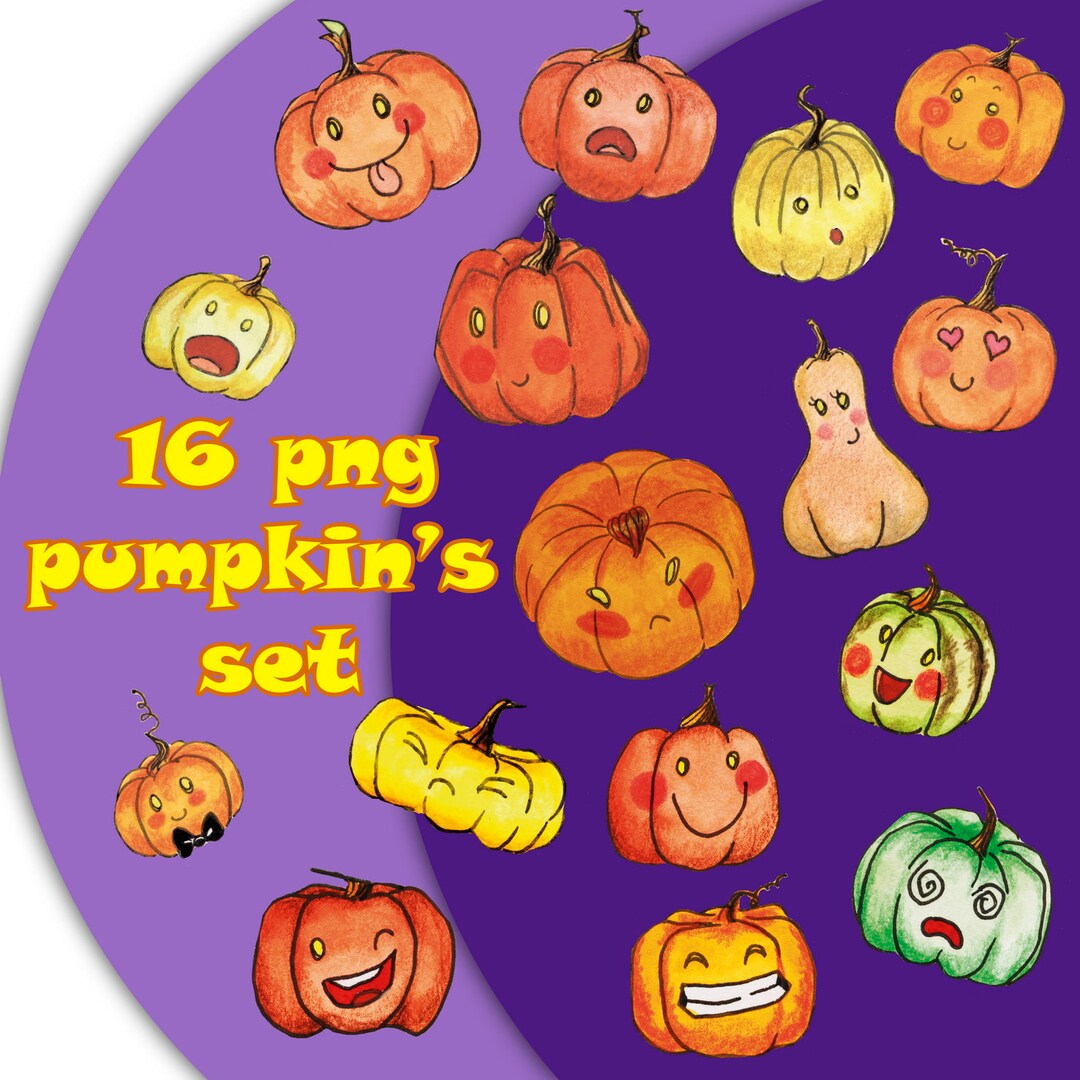 Pumpkin Clipart, Digital Pumpkin, Autumn Clipart, Fall Clipart ...
