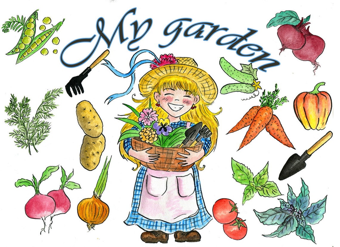 Garden Stickers/stakes Vegetables/ Scrapbooking/veggie Printable ...