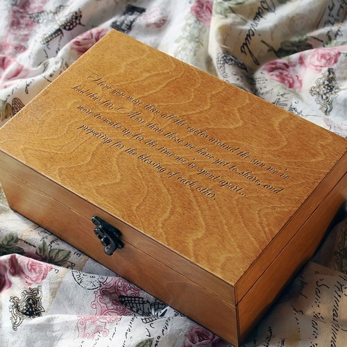 Custom Quote Wooden Box Memory Box Engraved Quote Box | Etsy