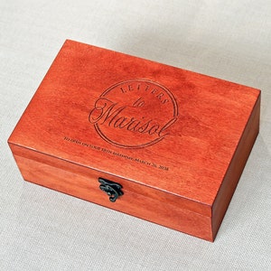 Memory Box With Personalization, Keepsake Wood Box for Letters, Custom ...