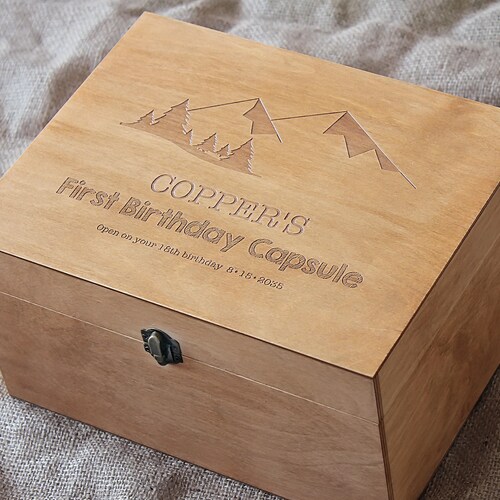 Time Capsule Personalized Baby Memory Box First Birthday - Etsy