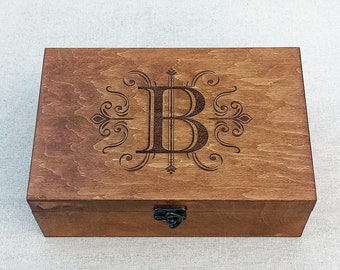 Personalized Monogram Box Monogrammed Wooden Box Monogram - Etsy