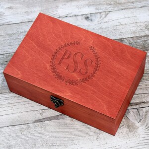 Personalized Monogram Box, Monogrammed Wooden Box, Monogram Jewelry Box ...