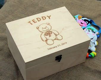 Personalized Baby Memory Box First Birthday Capsule Baby - Etsy