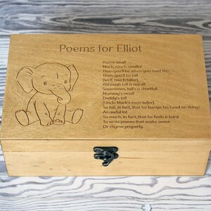 Personalized Child Memory Box With Custom Saying, Engraved Quote on ...