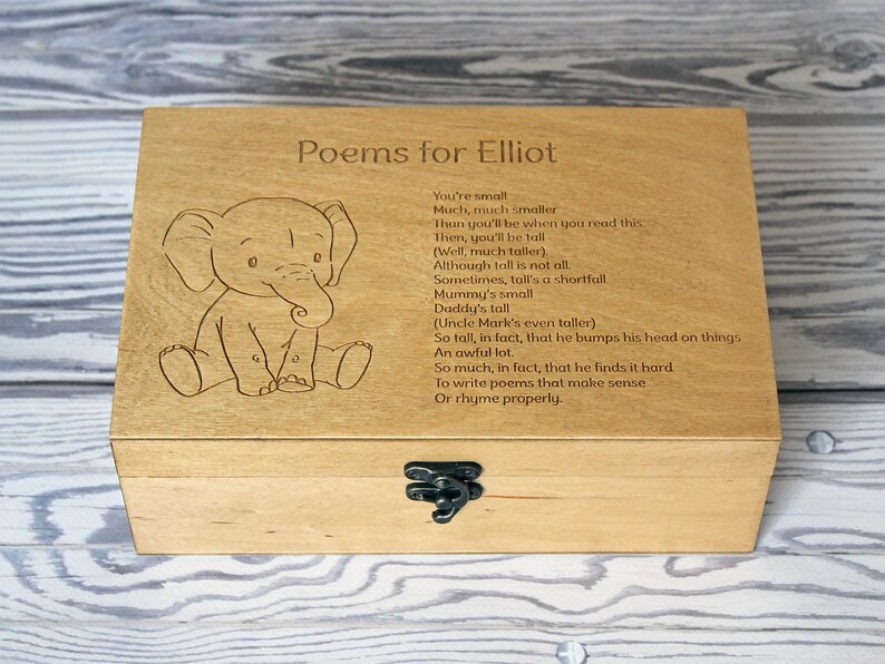 Personalized Child Memory Box With Custom Saying, Engraved Quote on ...