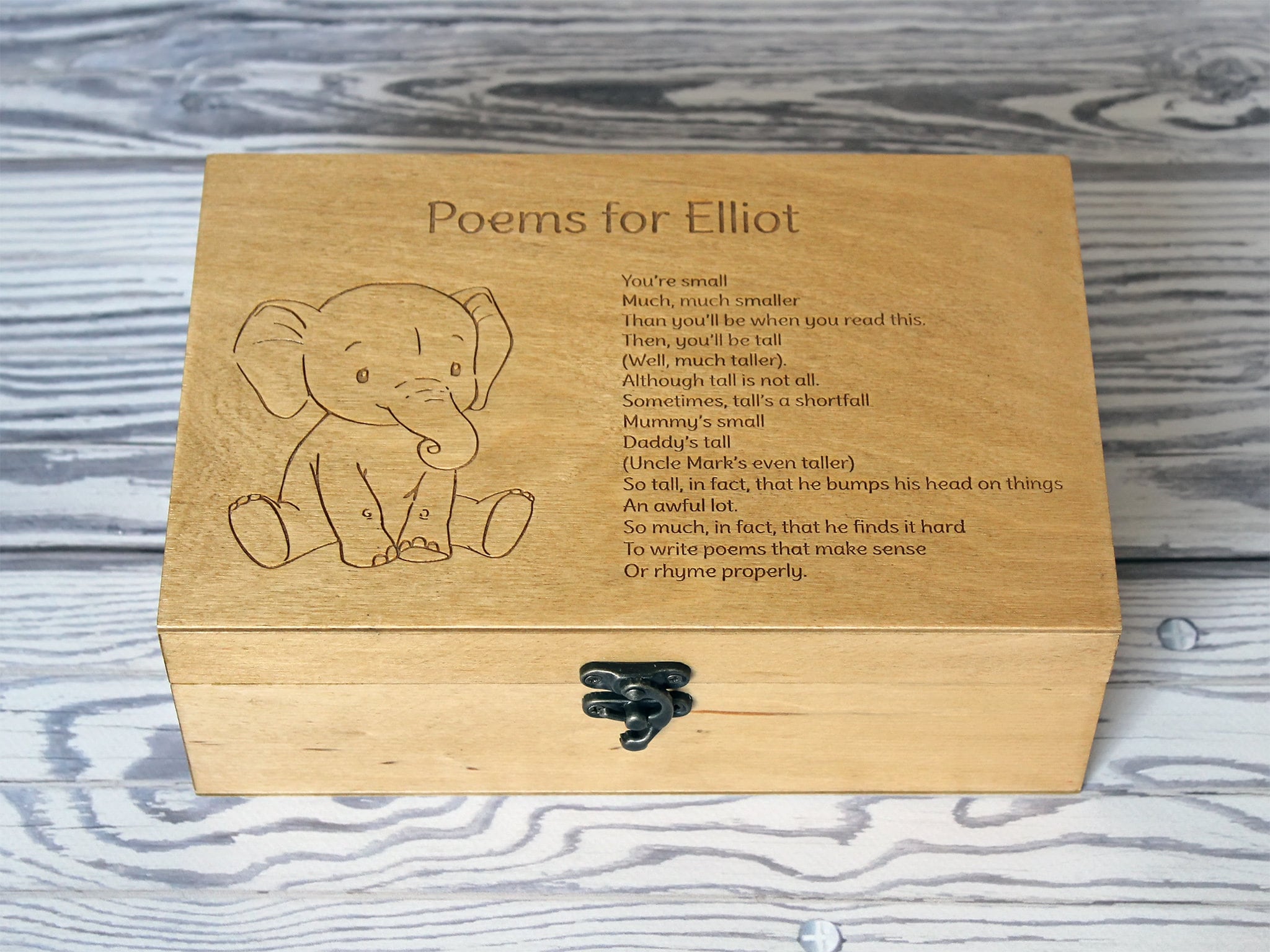 Child Memory Box Poem Engraved on Wooden Box Engraved Quote - Etsy