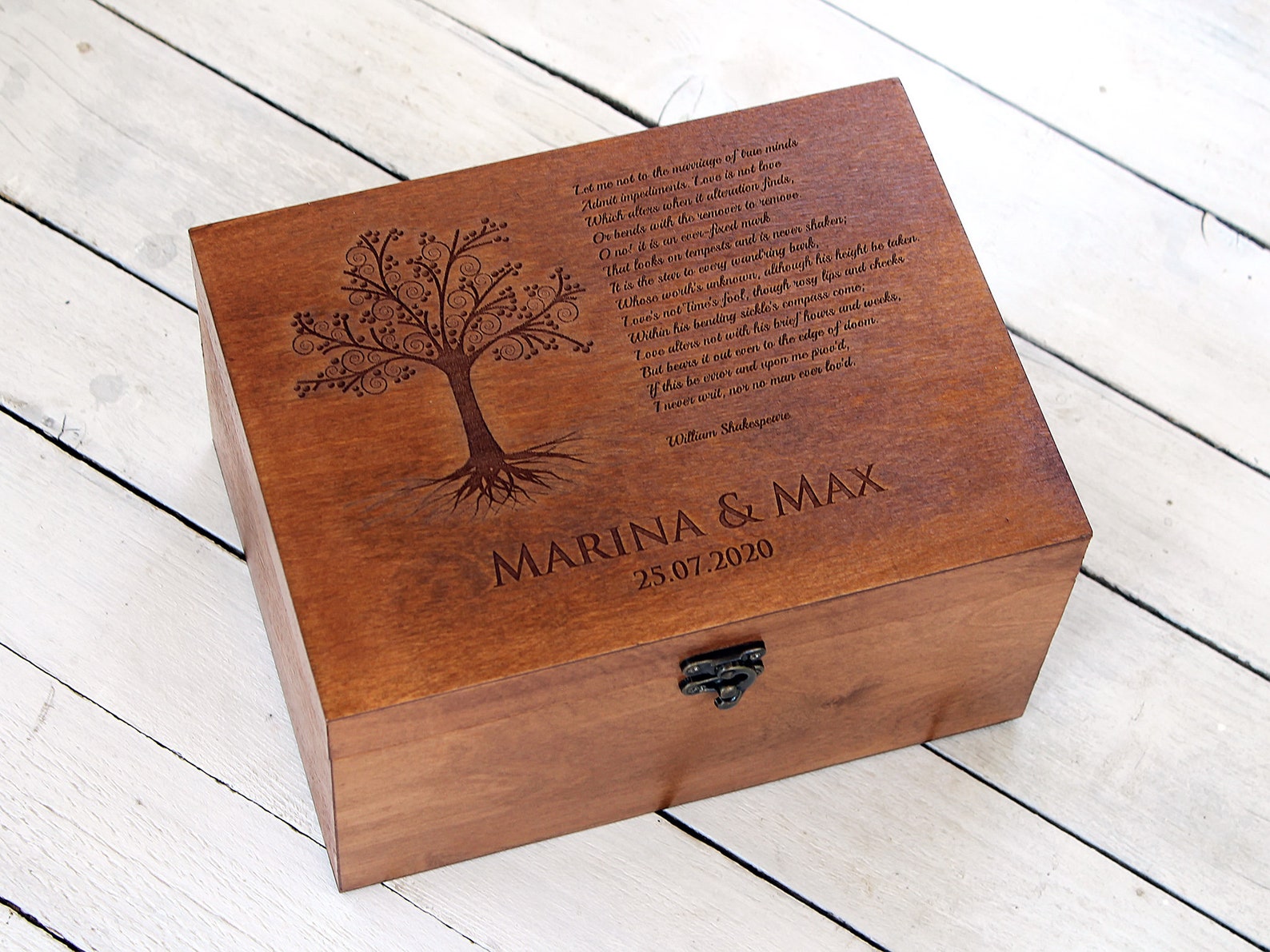 Custom Engraveg Wedding Memory Box Personalized Wedding - Etsy