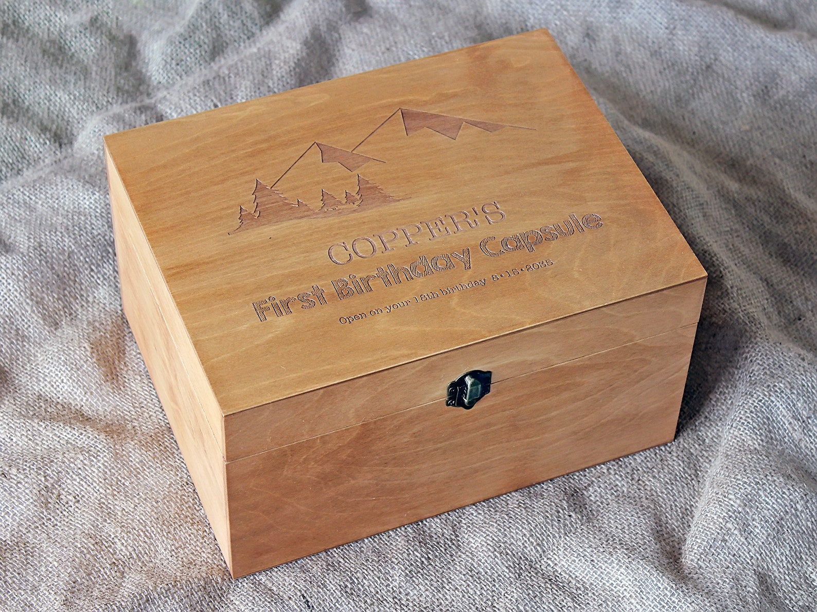 Time Capsule, Personalized Baby Memory Box, First Birthday Capsule ...