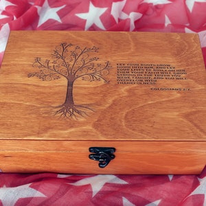 Custom Quote Wooden Box, Memory Box, Engraved Bible Verse Box, Custom ...